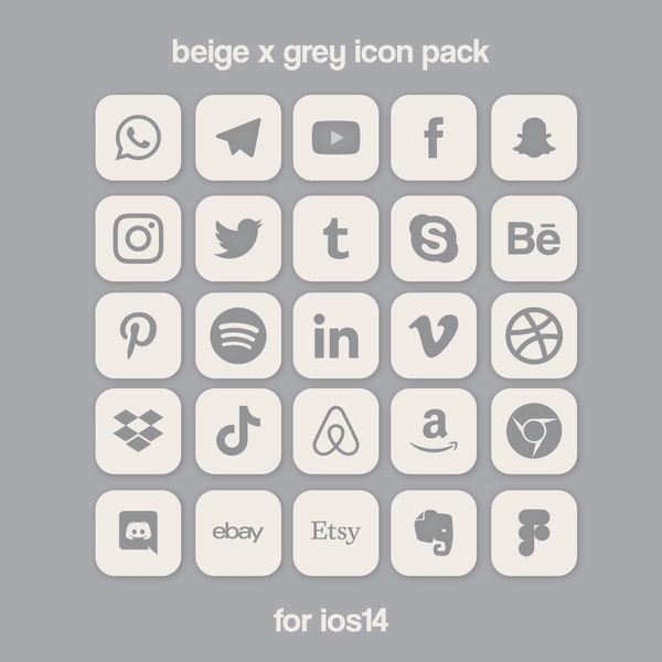 Beige Icon - Etsy