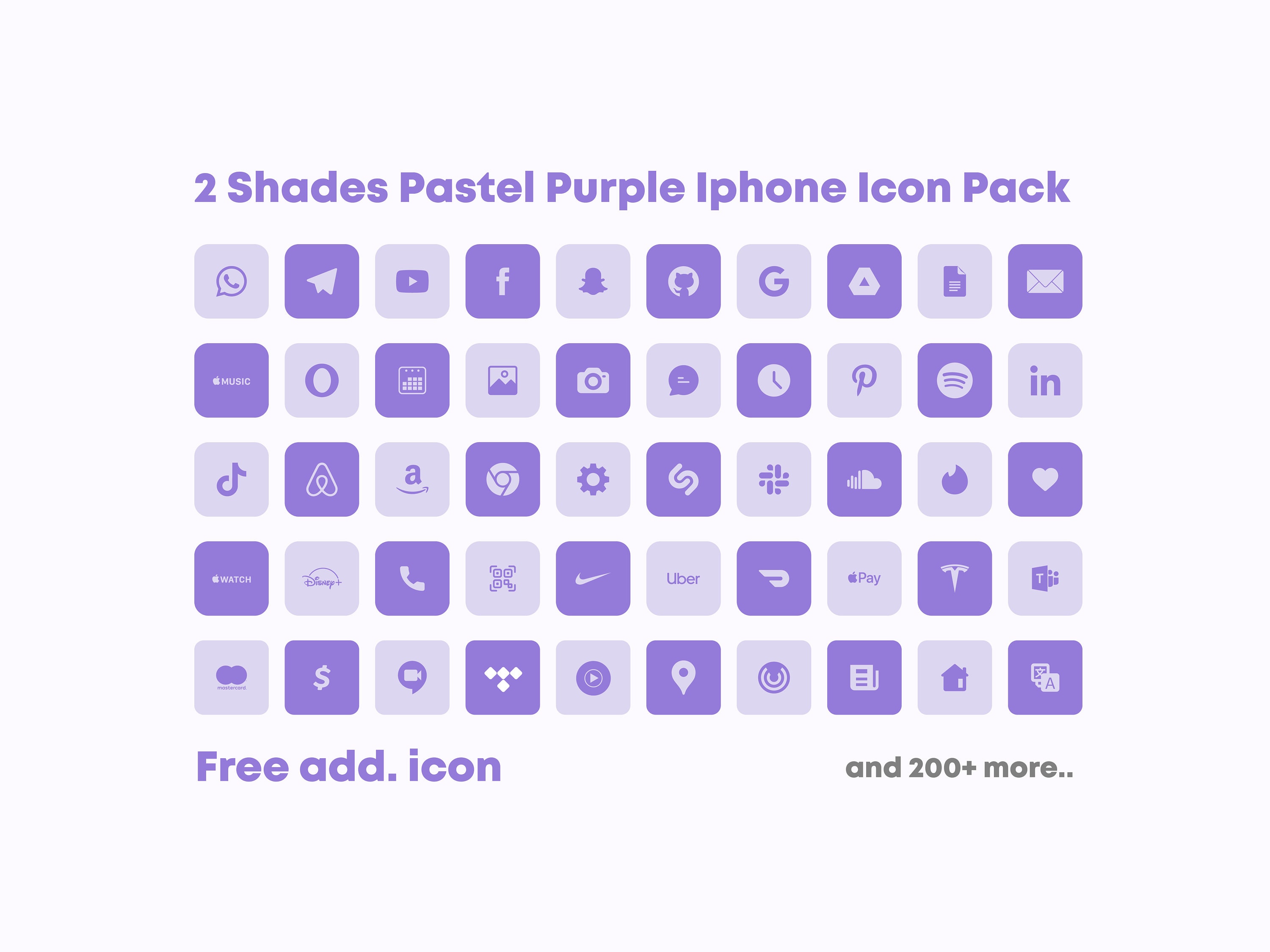 Pastel Purple Tone Ios15 Icon Pack Soft Purple Iphone Icon | Etsy