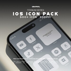 Titanium iPhone Icon Pack, Light Grey Ios Icon Pack, iPhone 15 Icon ...