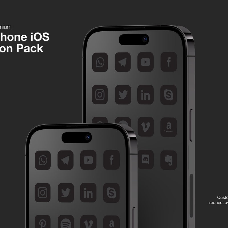 Ios 14 Icons Black - Etsy