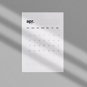 2021 2022 Printable Calendar Minimalist Calendar PDF Minimal Monthly ...