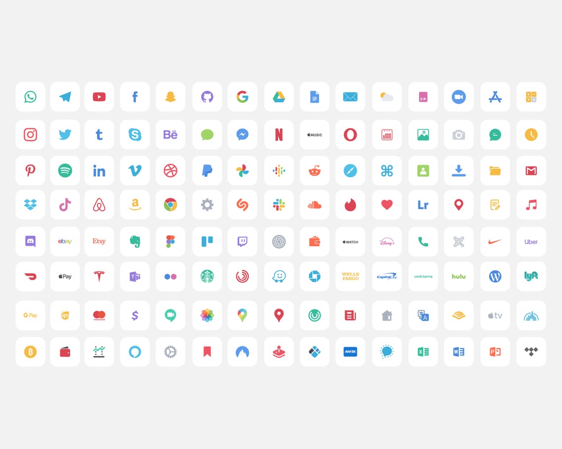 White Pastel Color Ios16 Icon Pack Social Media Phone IOS16 - Etsy