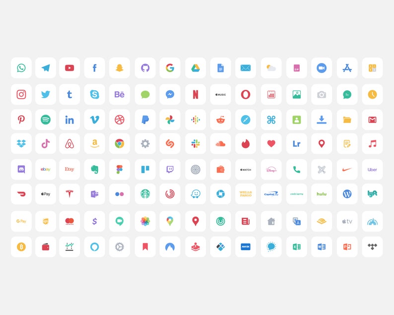 White Pastel Color Ios16 Icon Pack Social Media Phone IOS16 - Etsy