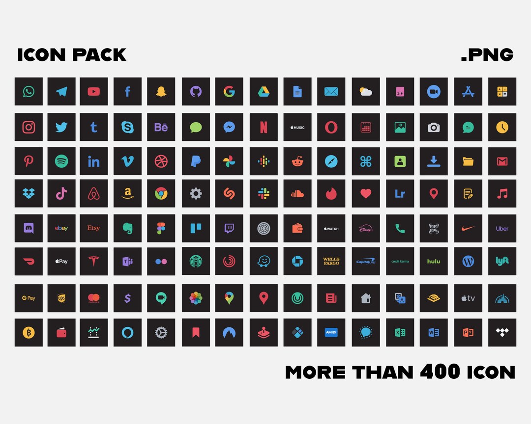 PNG Icon Pack, Social Media Icon Pack, Transparent PNG Minimal Icon for ...