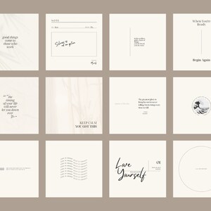 140 Neutral Instagram Post Templates - Engagement - Story Templates ...