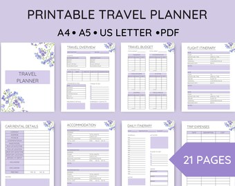 Vacation Planner Bundle Printable Vacation Budget Packing - Etsy