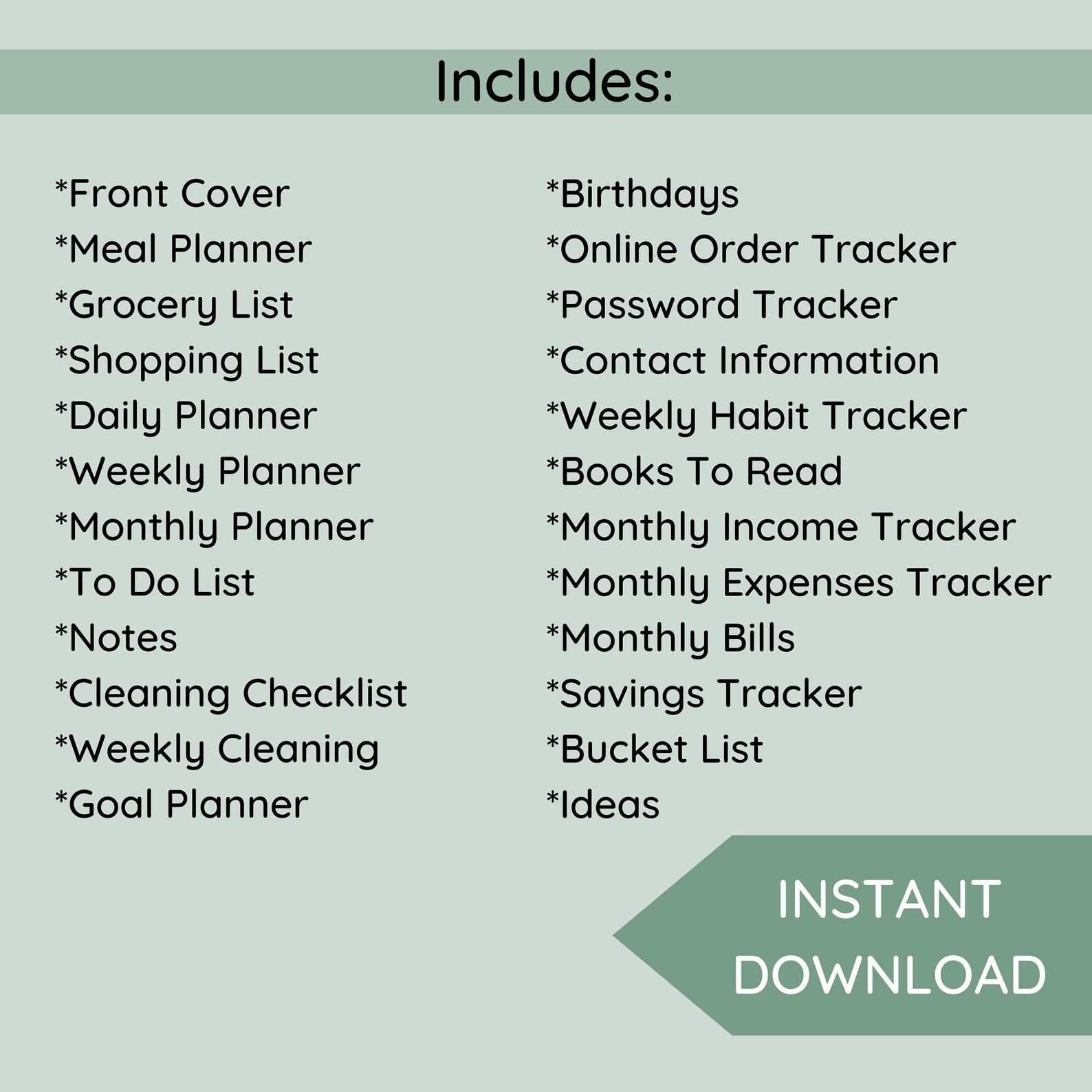 Printable Life Planner Bundle, Printable Home Management Binder ...