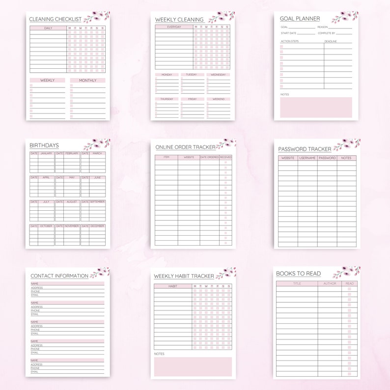 Printable Life Planner Bundle Printable Home Management - Etsy