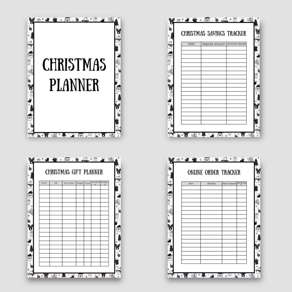 Christmas Planner Printable, Printable Holidays Planner, Xmas Planner ...