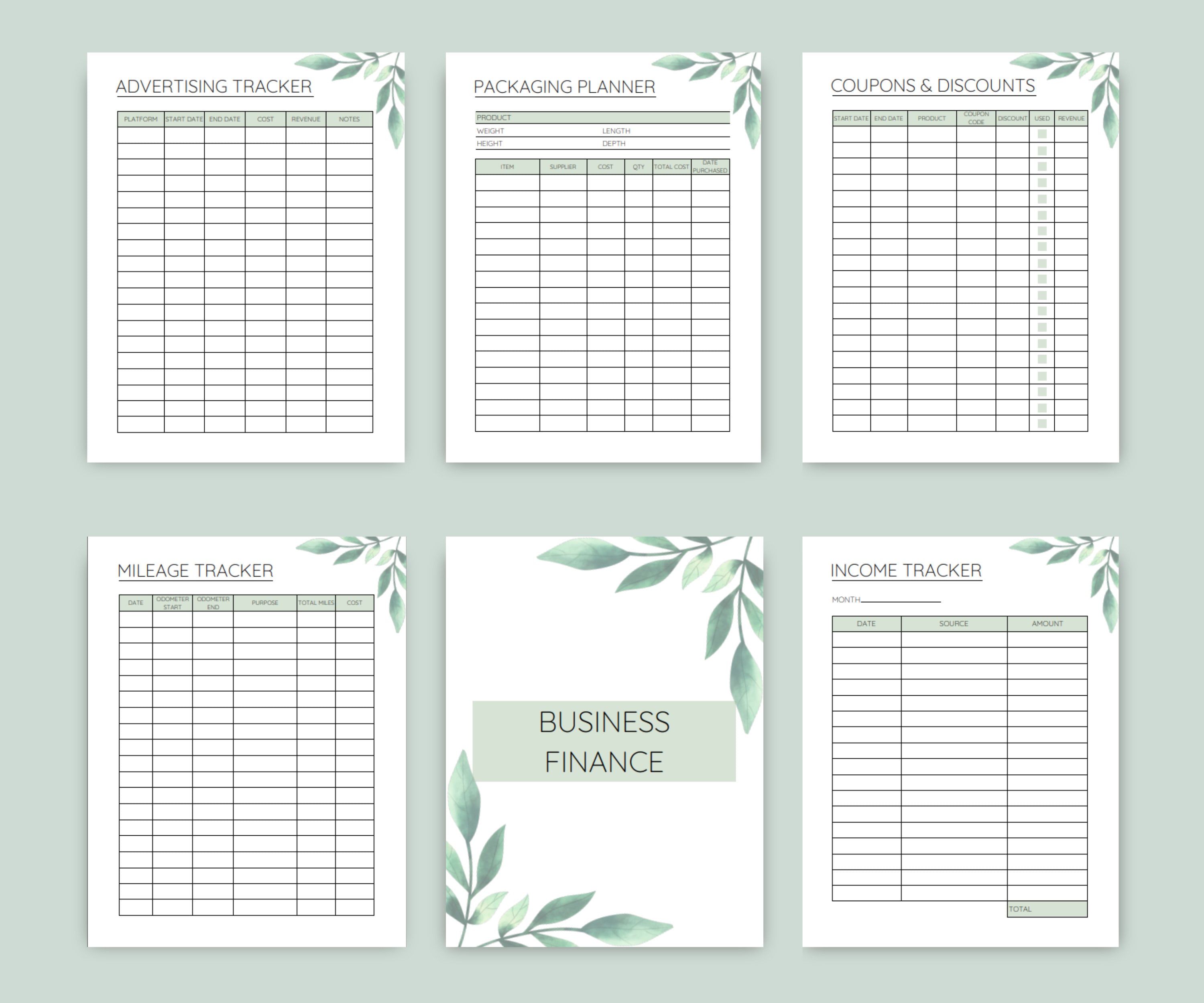 Printable Small Business Planner Bundle, Entrepreneur Planner Templates ...