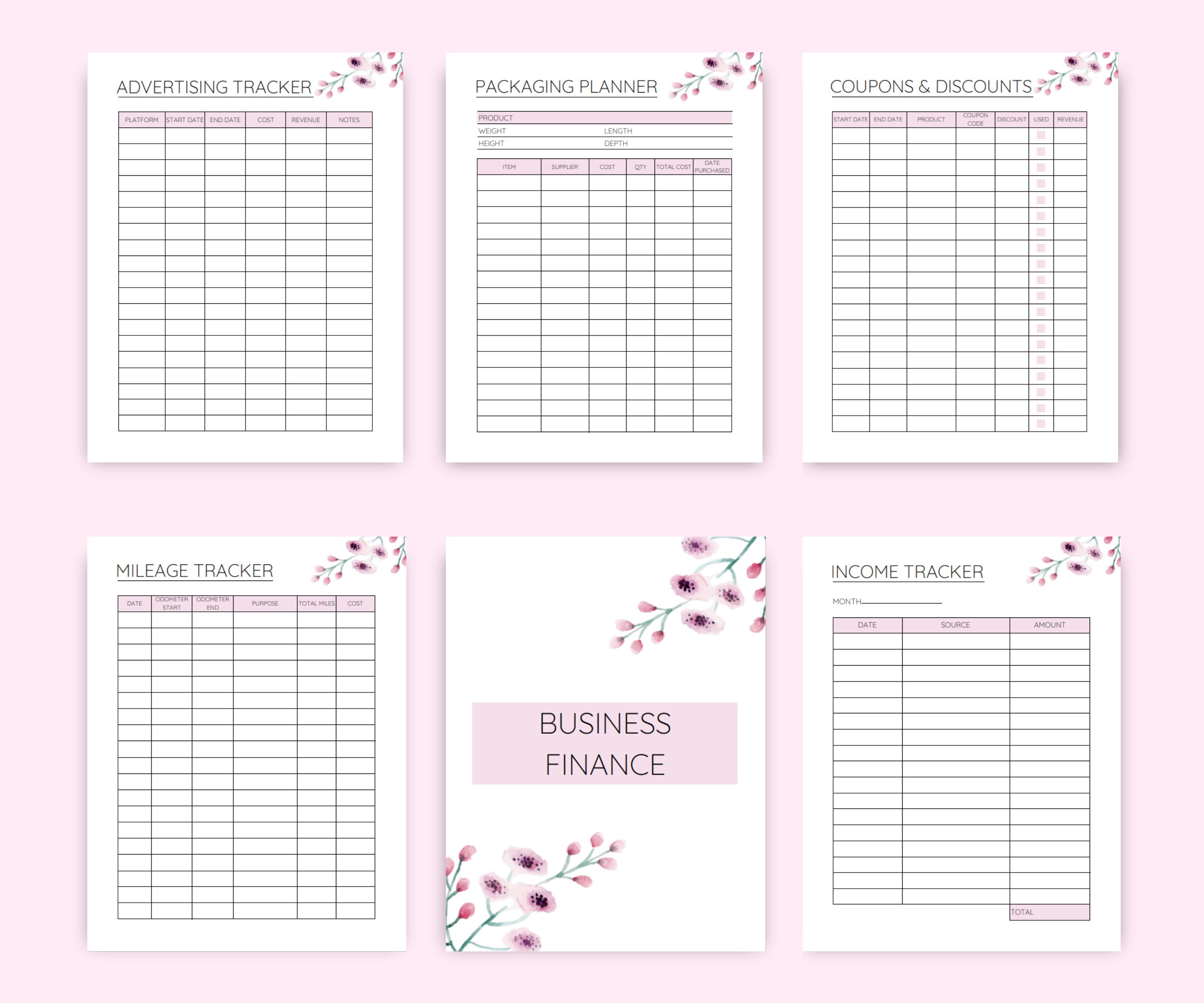 Printable Small Business Planner Bundle, Entrepreneur Planner Templates ...