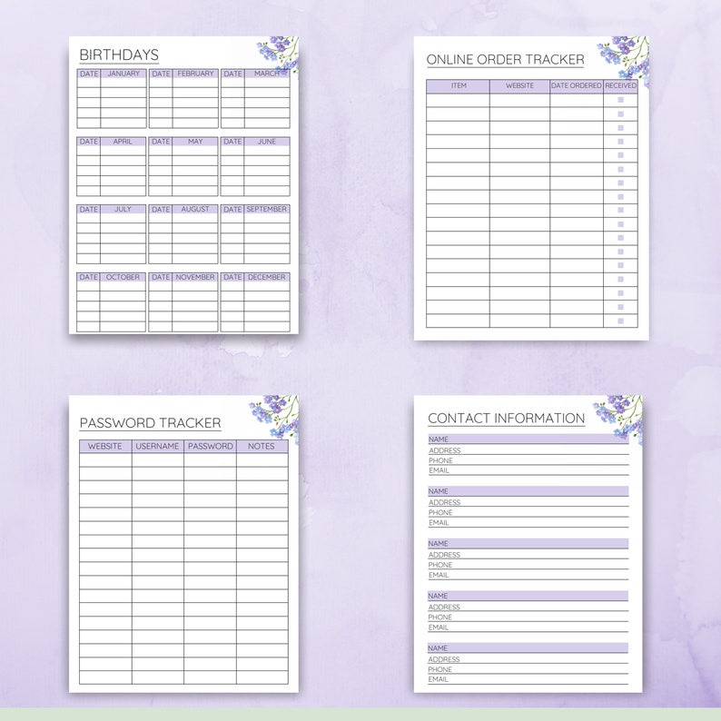 Printable Life Planner Bundle Printable Home Management - Etsy UK