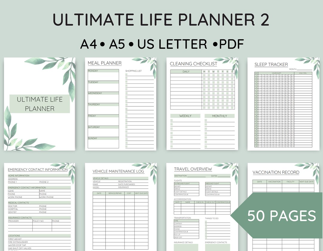 Printable Life Planner Bundle, Printable Home Management Binder ...