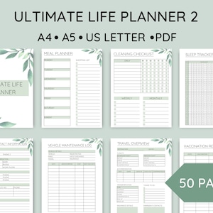 Printable Life Planner Bundle, Printable Home Management Binder ...