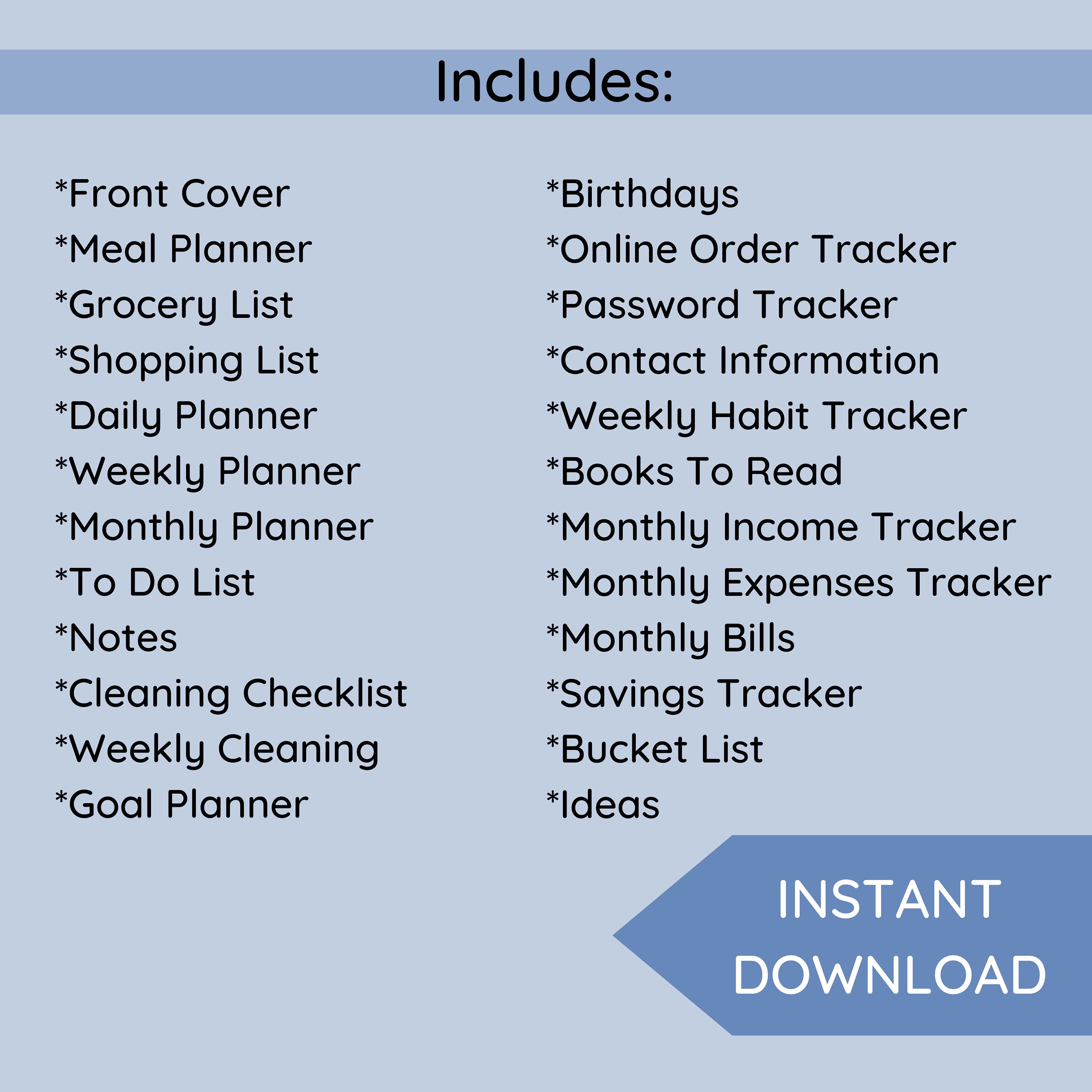 Printable Life Planner Bundle, Printable Home Management Binder ...