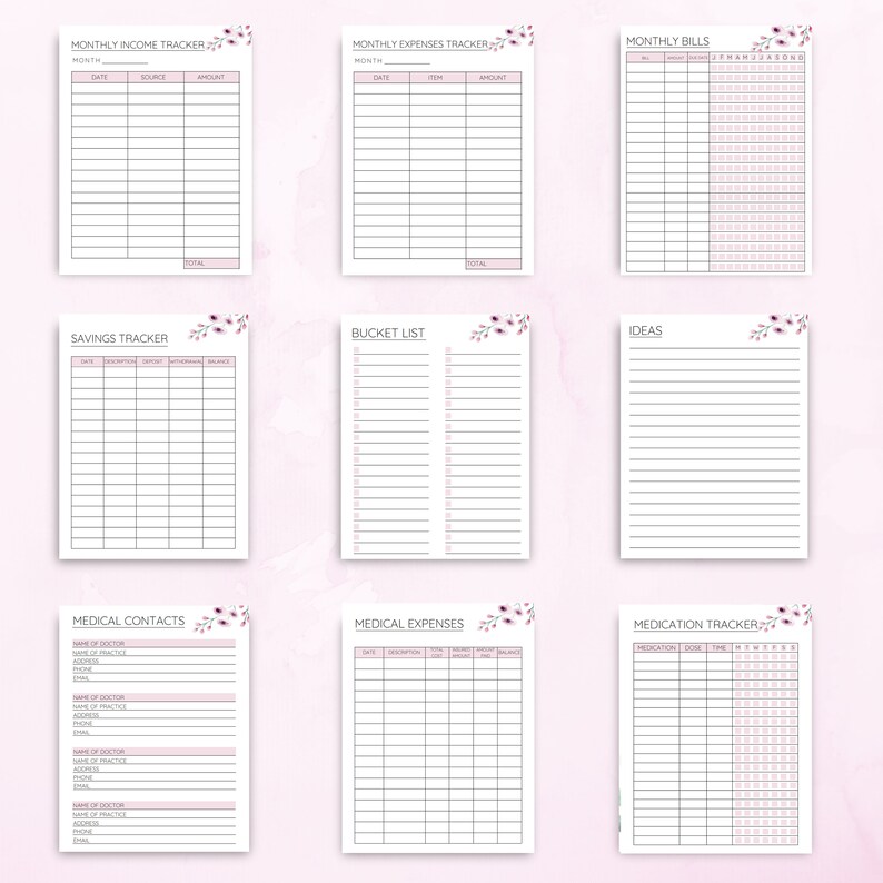 Printable Life Planner Bundle Printable Home Management - Etsy