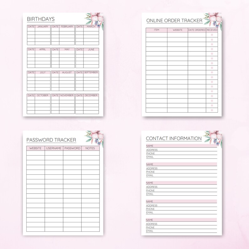 Printable Life Planner Bundle Printable Home Management - Etsy