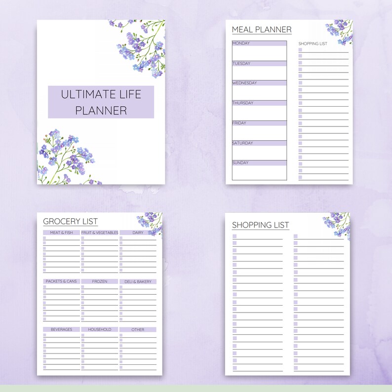 Printable Life Planner Bundle Printable Home Management - Etsy UK