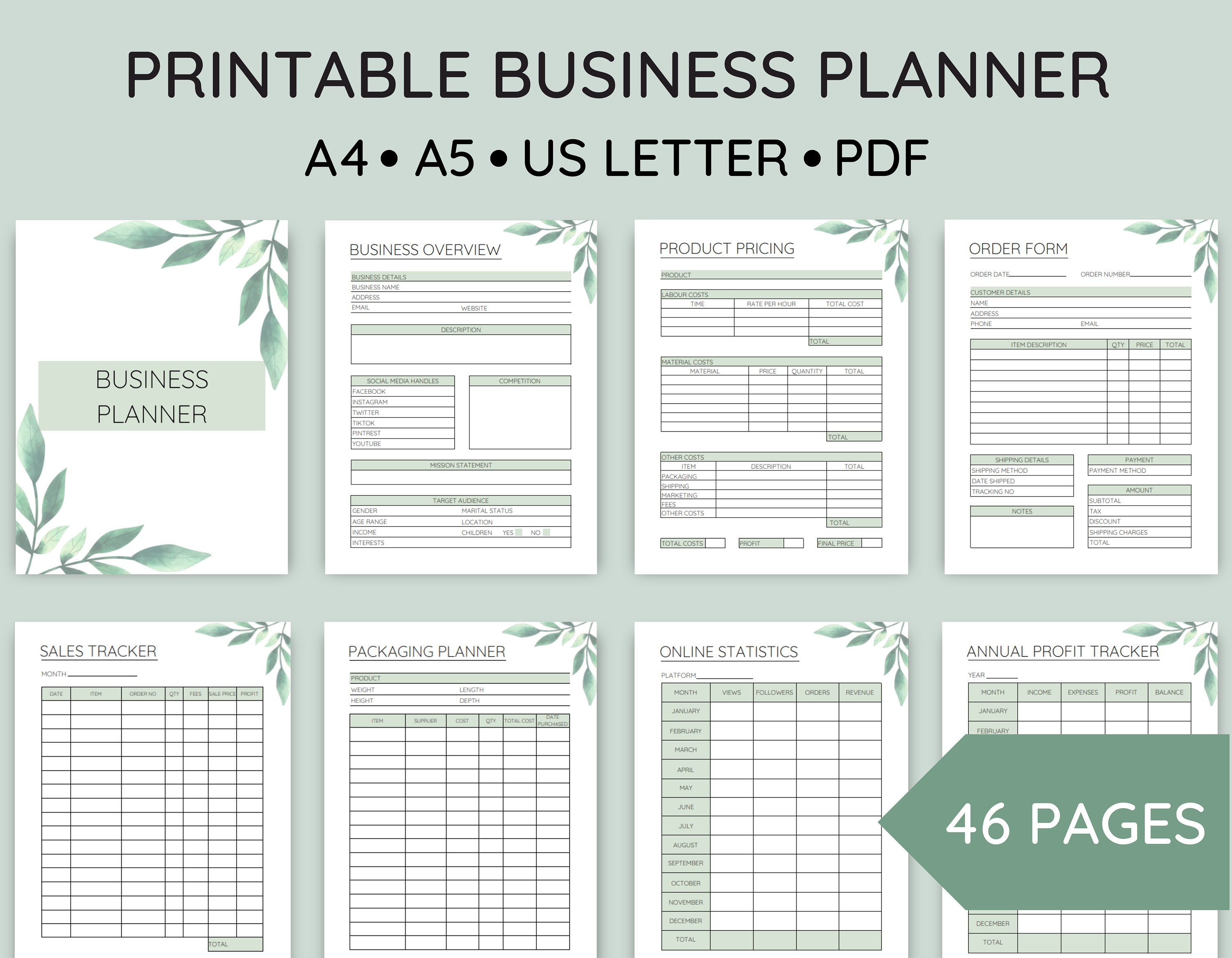 Printable Small Business Planner Bundle, Entrepreneur Planner Templates ...