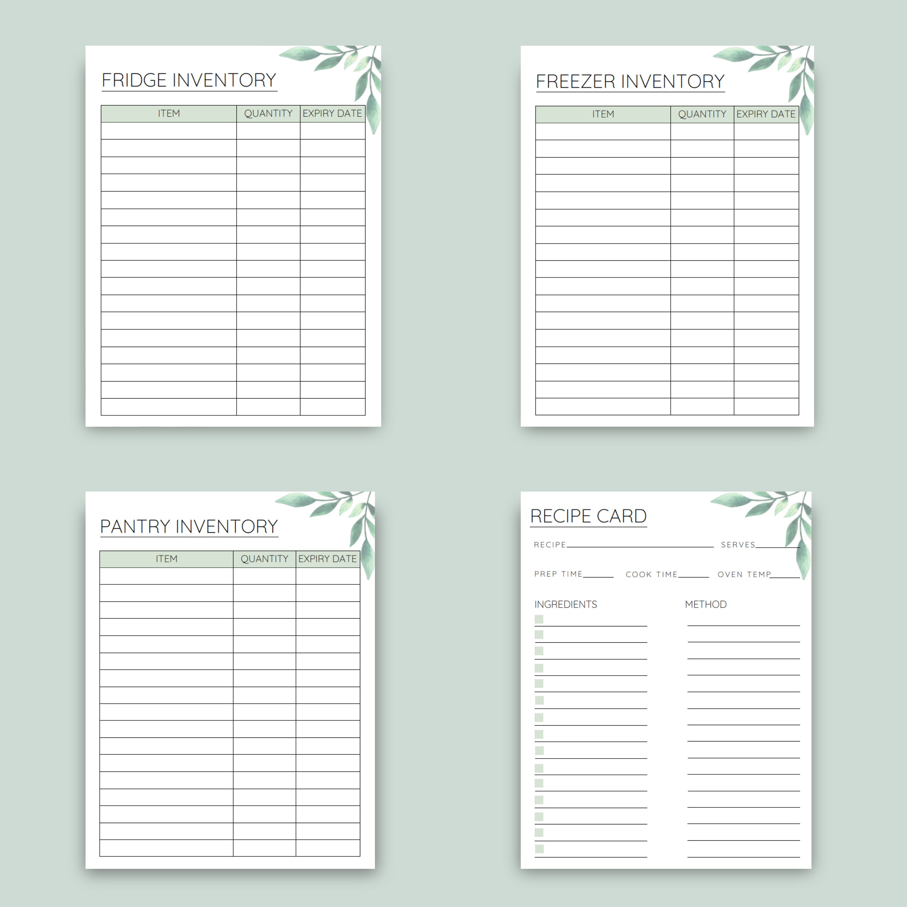 3 in 1 Printable Planning Bundle, 24 Page Meal Planner, Cleaning ...
