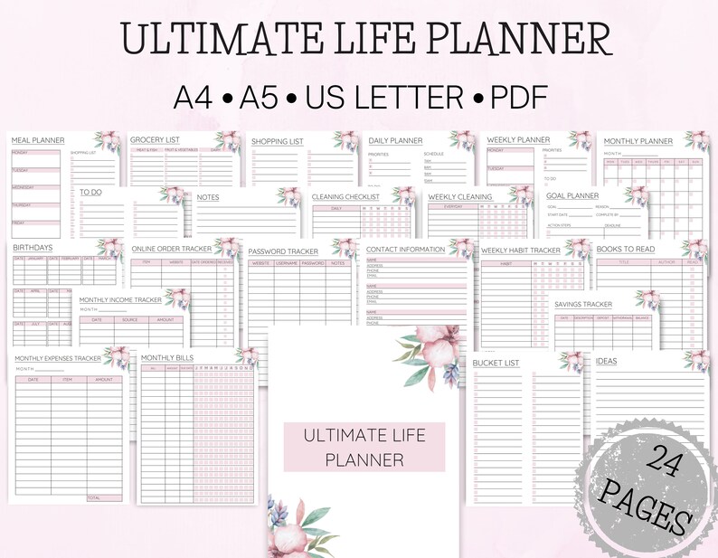 Printable Life Planner Bundle Printable Home Management - Etsy
