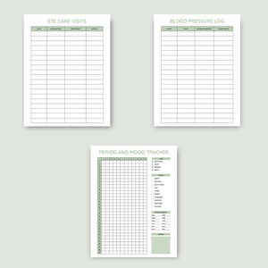 Printable Medical Planner Bundle, Medical Binder, Family Health Care ...