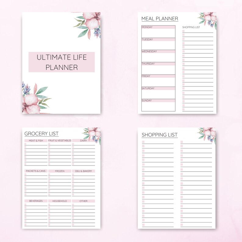 Printable Life Planner Bundle Printable Home Management - Etsy UK