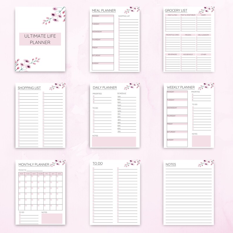 Printable Life Planner Bundle Printable Home Management - Etsy