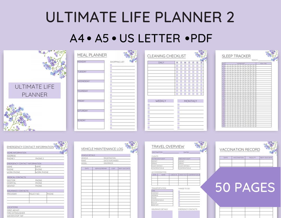 Printable Life Planner Bundle, Printable Home Management Binder ...