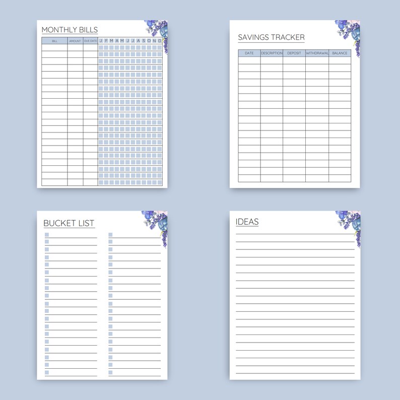 Printable Life Planner Bundle, Printable Home Management Binder ...