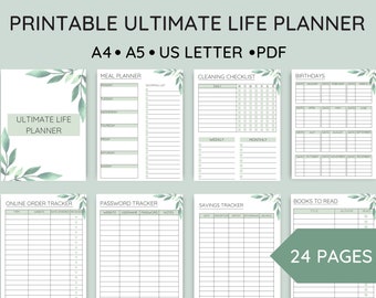 Printable Life Planner Bundle, Printable Home Management Binder ...