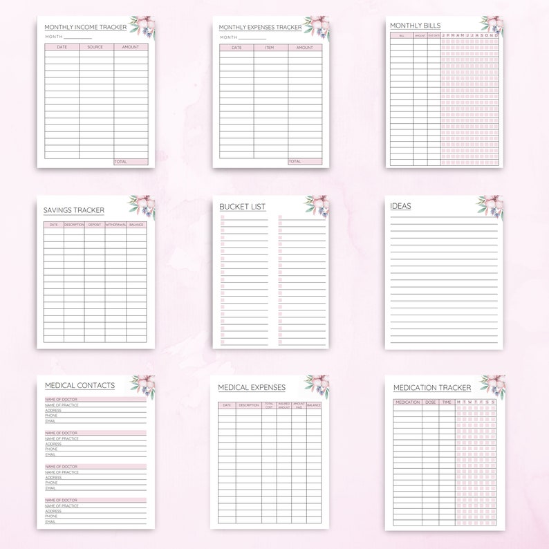 Printable Life Planner Bundle Printable Home Management - Etsy