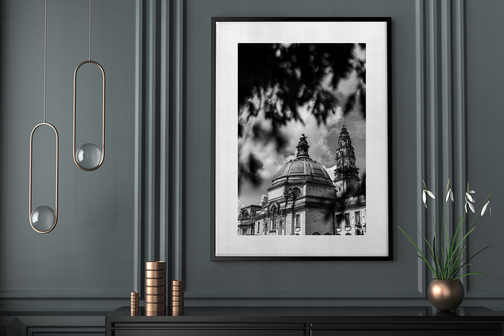 Cardiff City Hall, Architecture, Black and White Photography, Black and ...