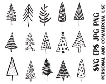 Boho Christmas Tree Svg Bundle Christmas Tree PNG Christmas - Etsy