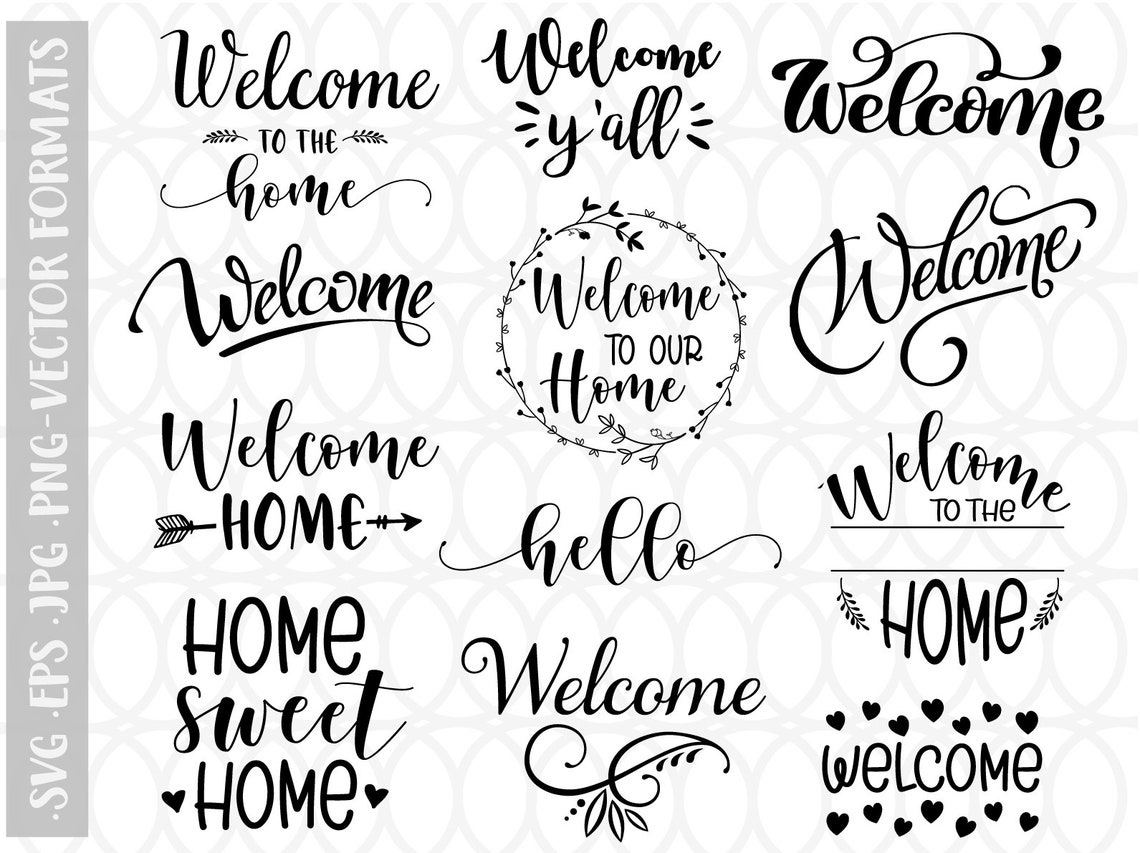 Welcome Svg Bundle Home Sign Svg Hello Svg Porch Sign Svg | Etsy