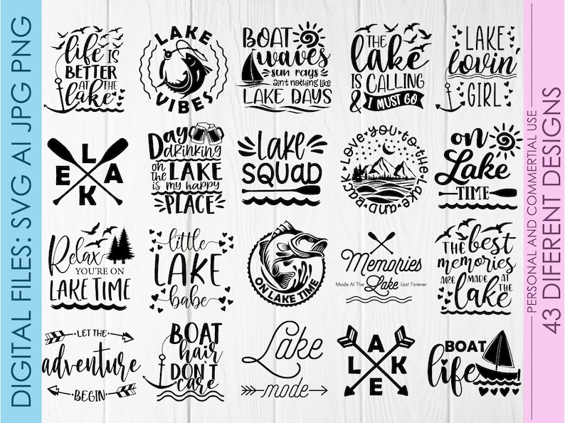 Lake Bundle Svg Summer Svg Bundle Love Lake Love Lake Svg | Etsy Canada