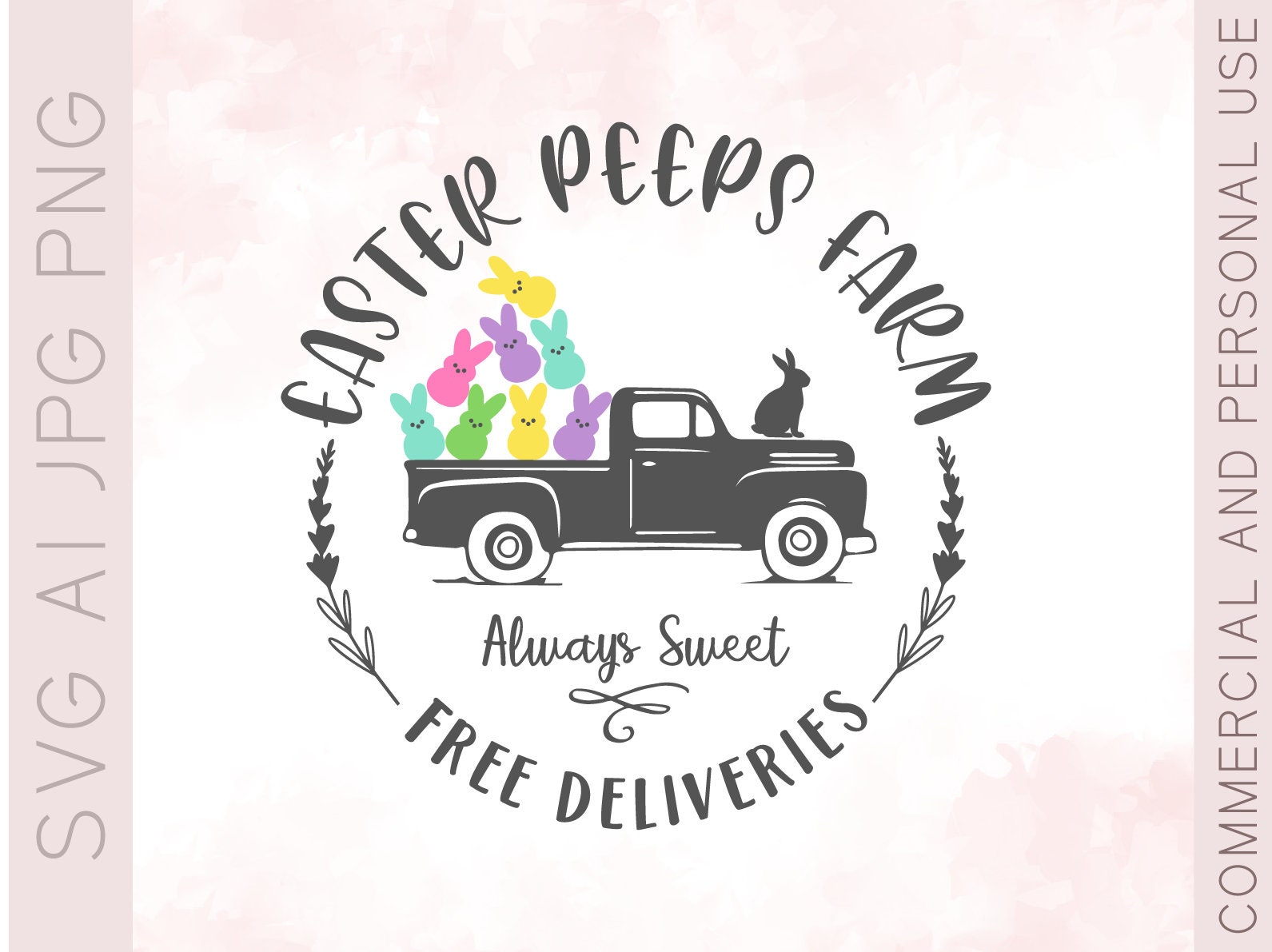 Easter Peeps Farm Svg Cute Easter Peeps Svg Easter - Etsy