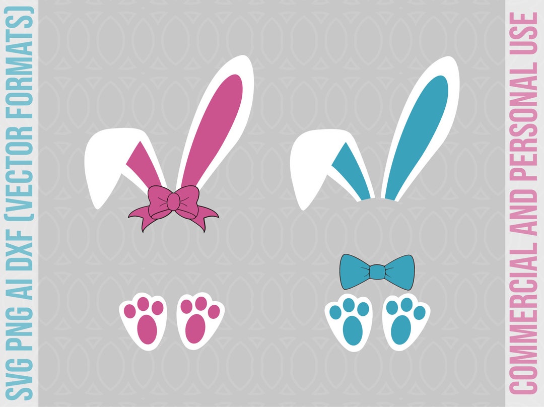Easter Bunny Ears Svg, Easter Split Monogram Svg, Easter Svg, Bunny Svg ...