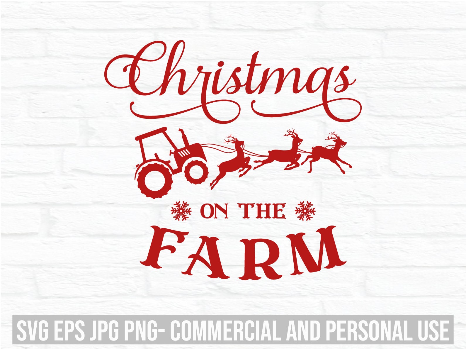 Christmas on the Farm Svg, Farm Fresh Svg, Christmas Farm Svg ...