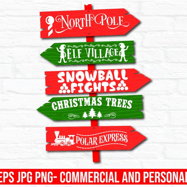 North Pole Sign - Etsy