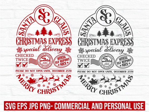 Christmas Express Special Delivery Svg Santa Claus Approved | Etsy