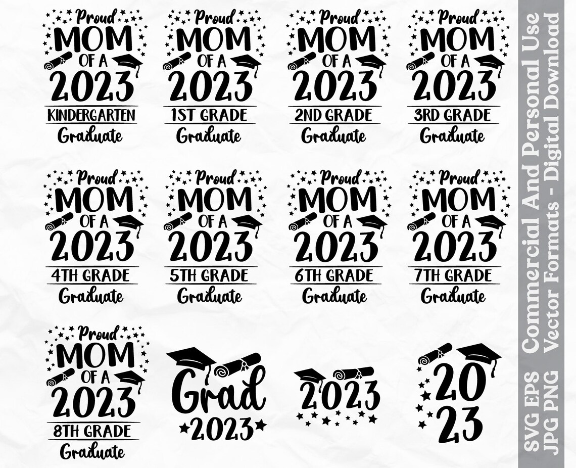 Proud of A 2023 Graduate Svg Elementary Schools Graduate - Etsy