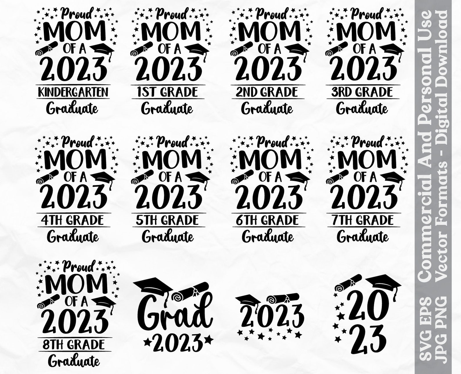 Proud of A 2023 Graduate Svg Elementary Schools Graduate - Etsy