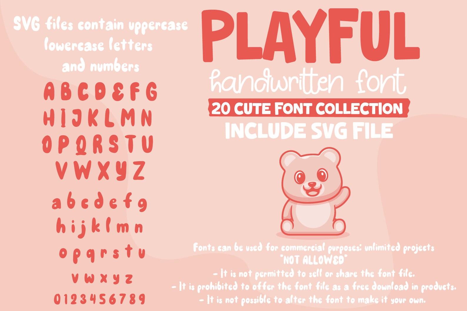 Playful Font Bundle, Kids Font, Baby Font, Fun Font, Cute Font, Craft ...