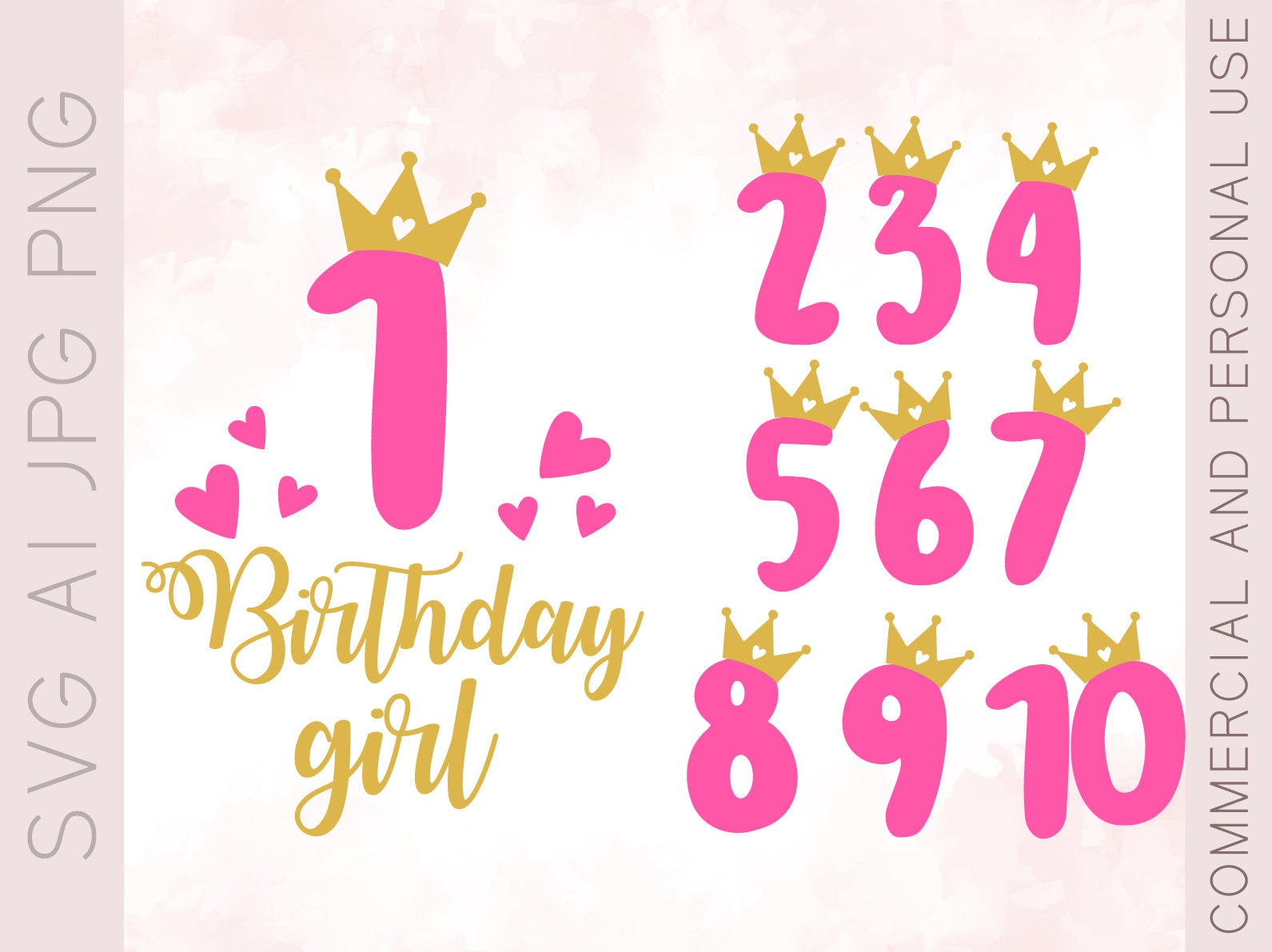 1st birthday svg First birthday girl SVG Birthday girl | Etsy