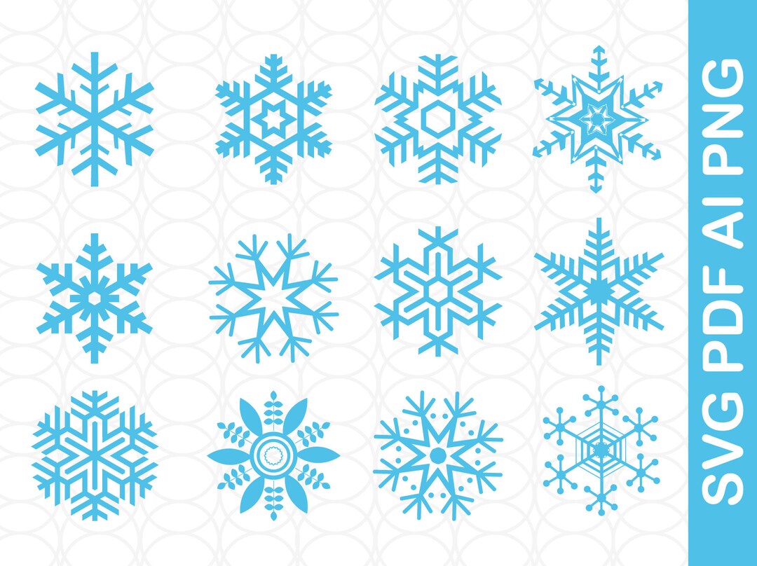 Snowflake SVG Bundle, Winter Clipart (digital Download) - Etsy