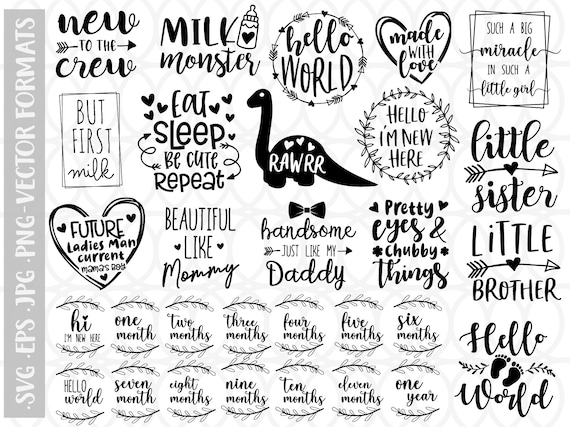 Baby Svg Bundle Funny Baby SVG Baby Quotes Svg Cute Baby | Etsy