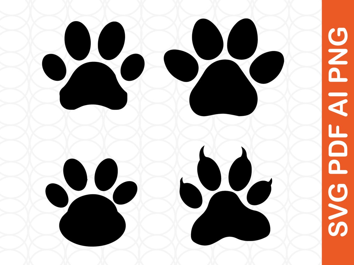 Animal Paw Svg Paw Svg Cat Paw Svg Dog Paw Svg Paw Bundle | Etsy