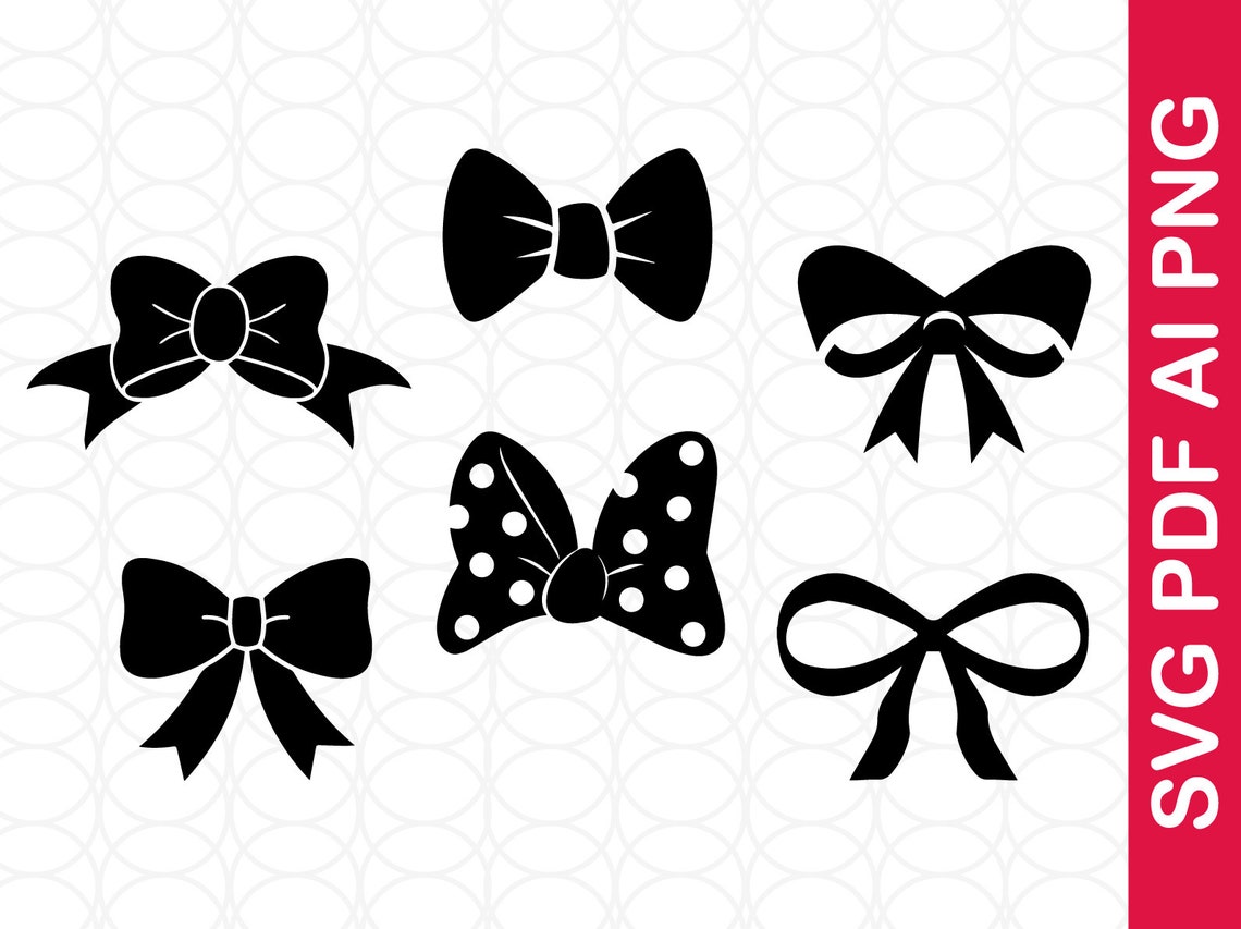 Bow Svg Bow Cut File Bow Tie Svg Hair Bow Svg Cricut Bow Etsy