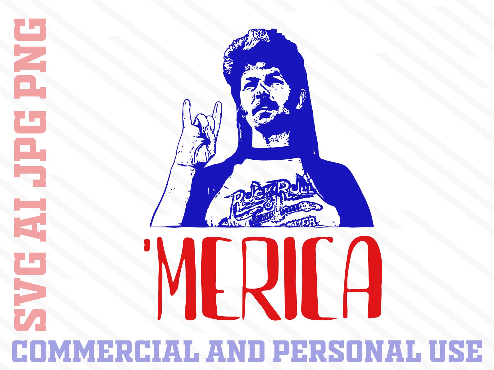 Joe Dirt Merica Svg Distressed America Rockjuly 4th - Etsy